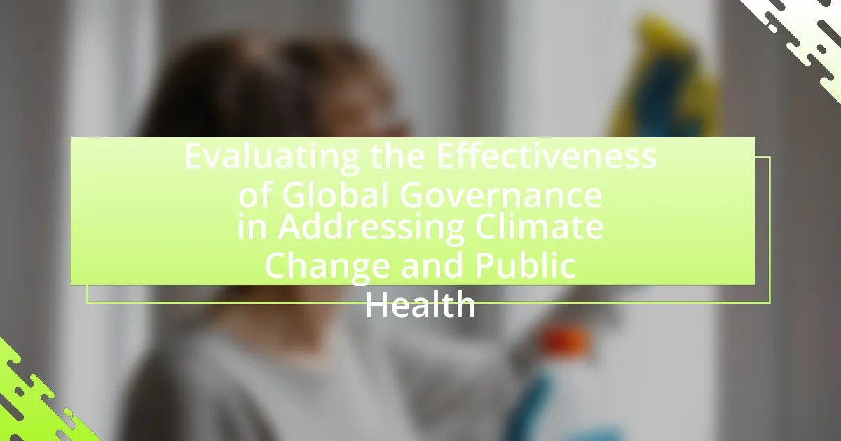 Evaluating the Effectiveness of Global Governance in Addressing Climate ...